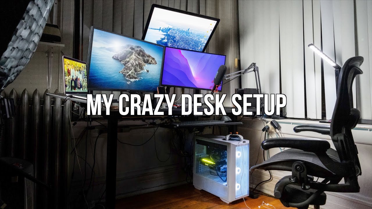 MY Crazy New Desk Setup - Video Editing and Gaming - YouTube