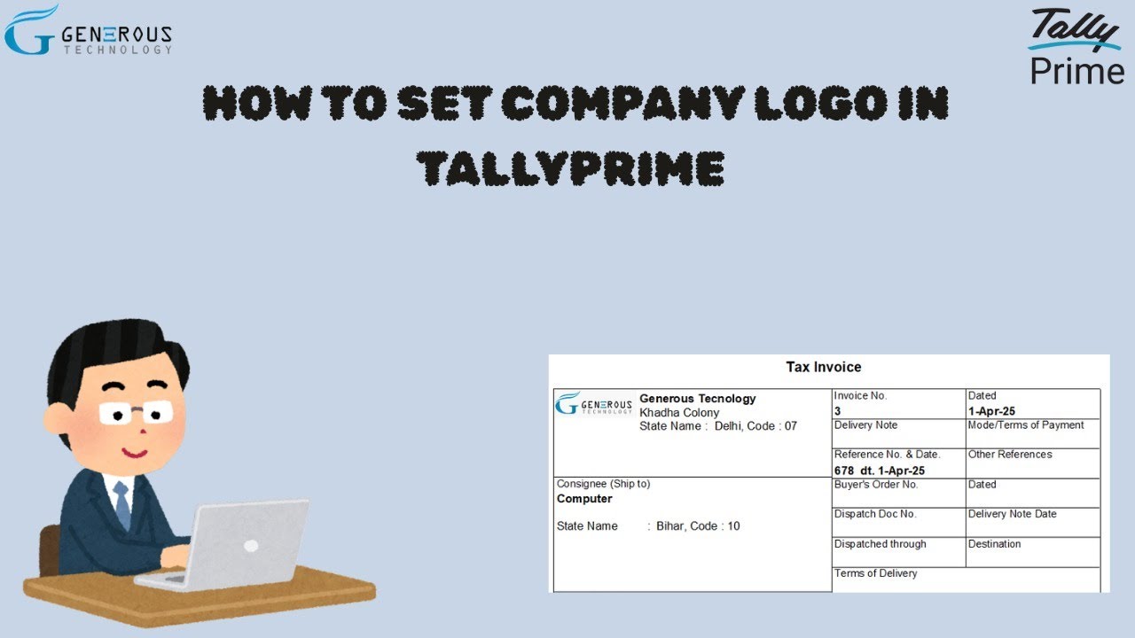 How to Set Company Logo in Tally Prime | Tally Invoice Logo Setup ...