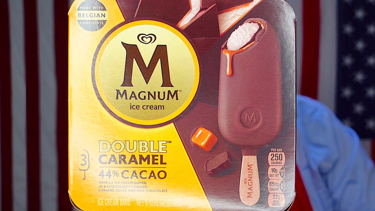 Magnum Double Caramel Ice Cream Bars 44% CACAO - YouTube
