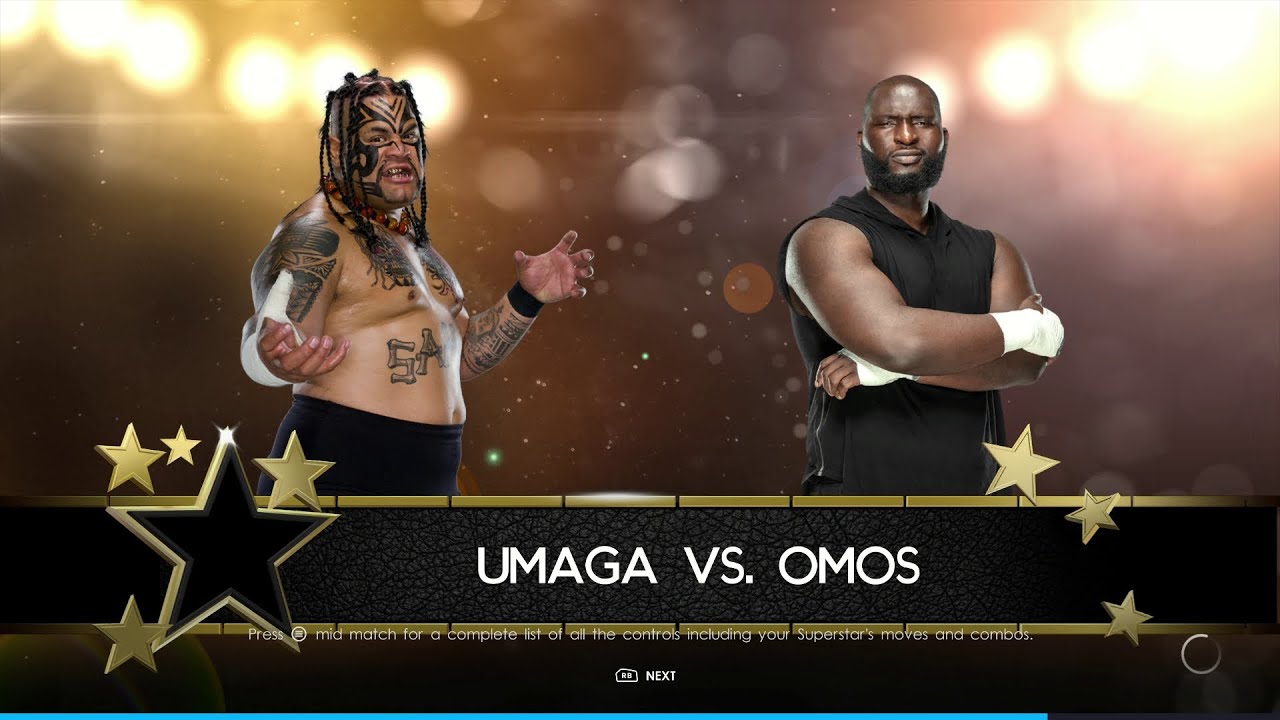 WWE 2K22 Umaga Vs Omos - YouTube