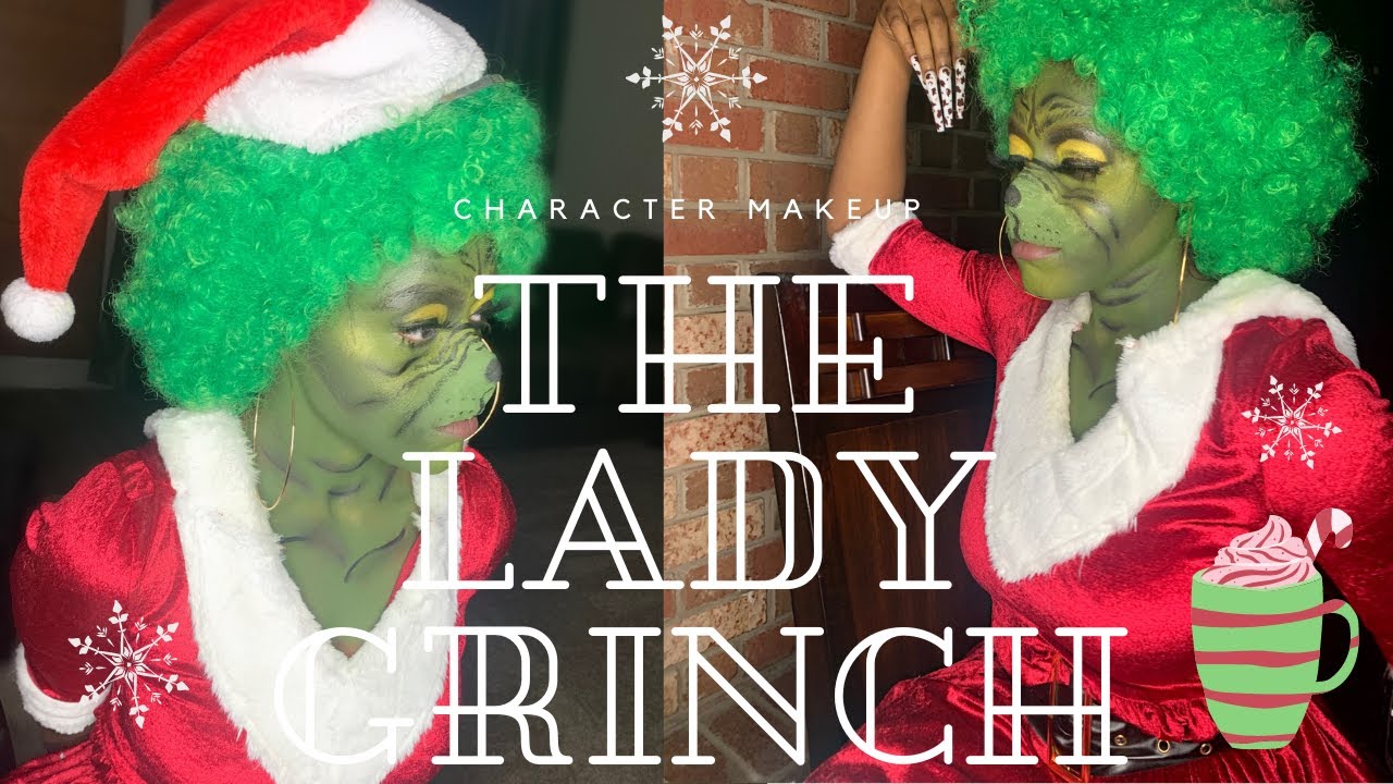 The Lady Grinch- Character Makeup - YouTube