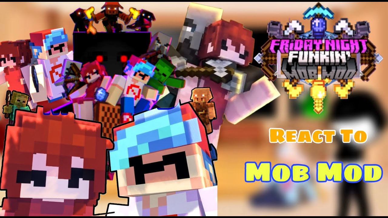 Minecraft Mobs || Fnf React To MOB MOD V1 + Cutscenes || Minecraft ...