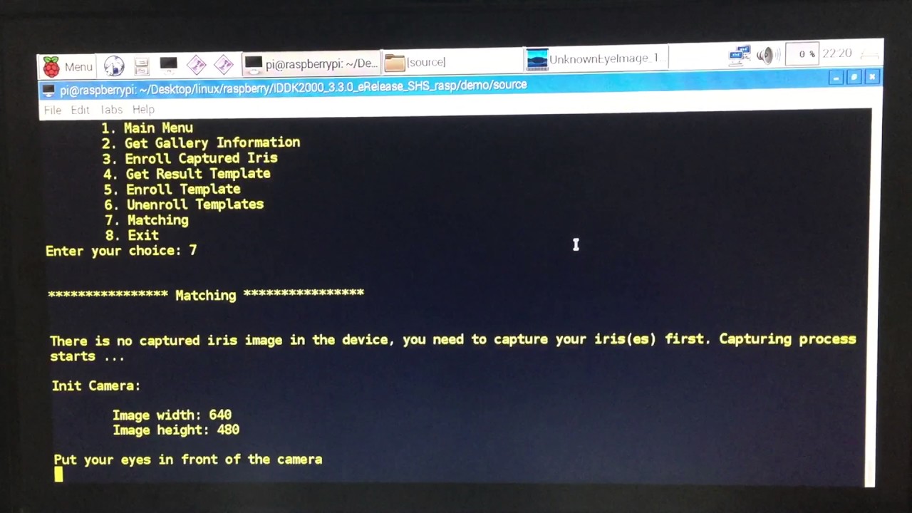 Iris recognition on Raspberry - YouTube