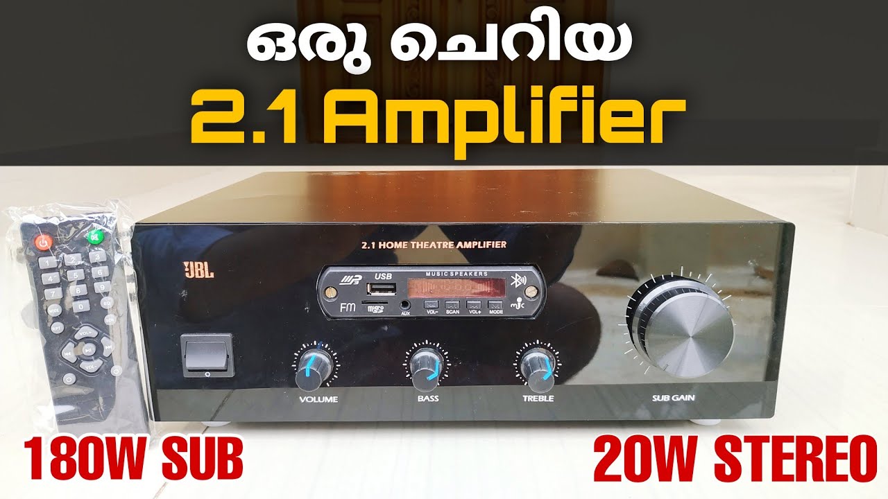 Simple 2.1 amplifier with 180W SUB and 20W Stereo Review - YouTube