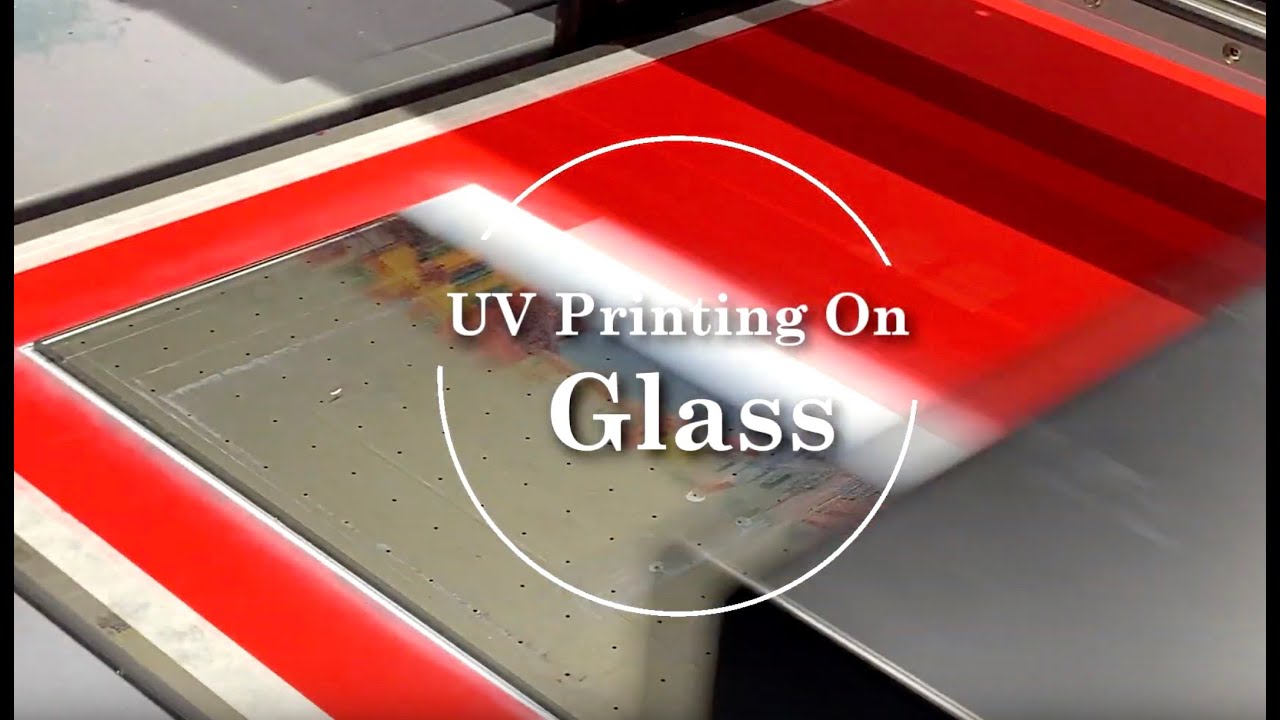 Large Format Digital LED UV Flatbed Glass Printer - YouTube