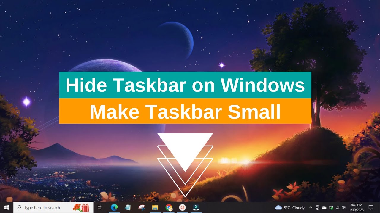How To Hide Taskbar on Windows 10 | How to Make Taskbar Small ...