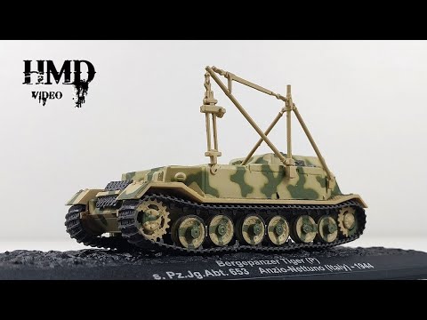German WW 2 Recovery Tank, Bergepanzer Tiger (P), DeAgostini 1:72 ...