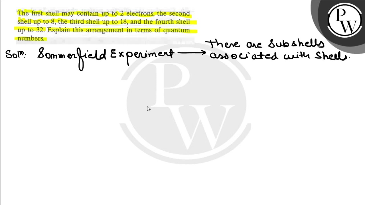 The first shell may contain up to 2 electrons, the second shell up ...