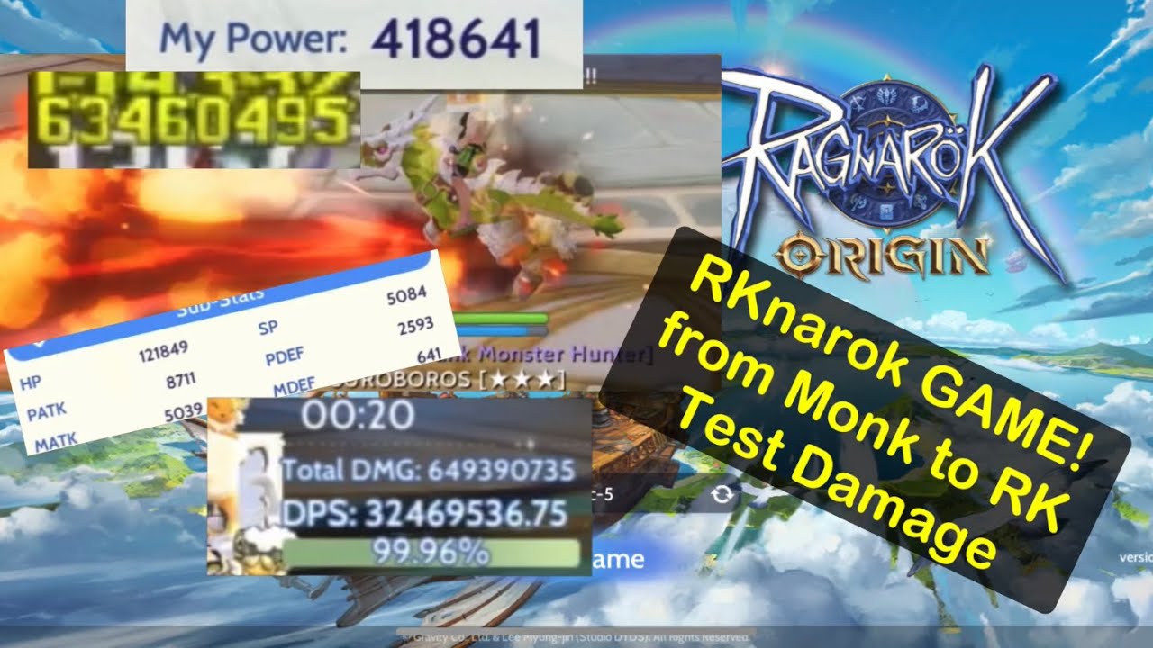 RKnarok Game! from Monk 4m dps to RK! Ragnarok Origin Global - YouTube