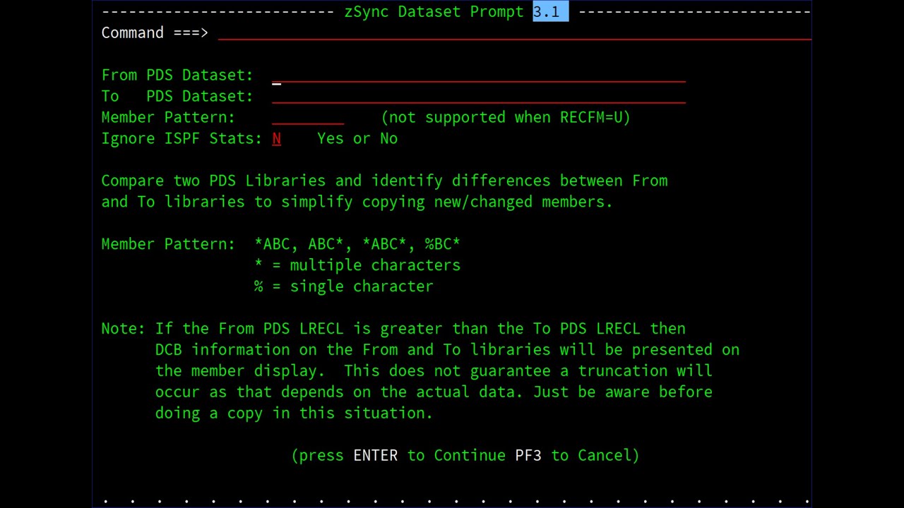 ZSYNC - ISPF dialog to sync 2 partitioned datasets - YouTube