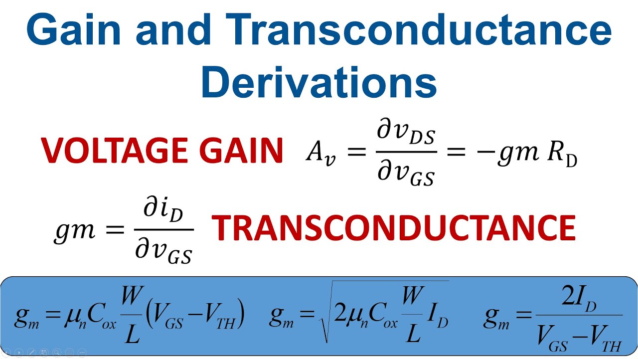 Lec29a How NMOS can be used as an amplifier - NMOS Transconductance gm ...
