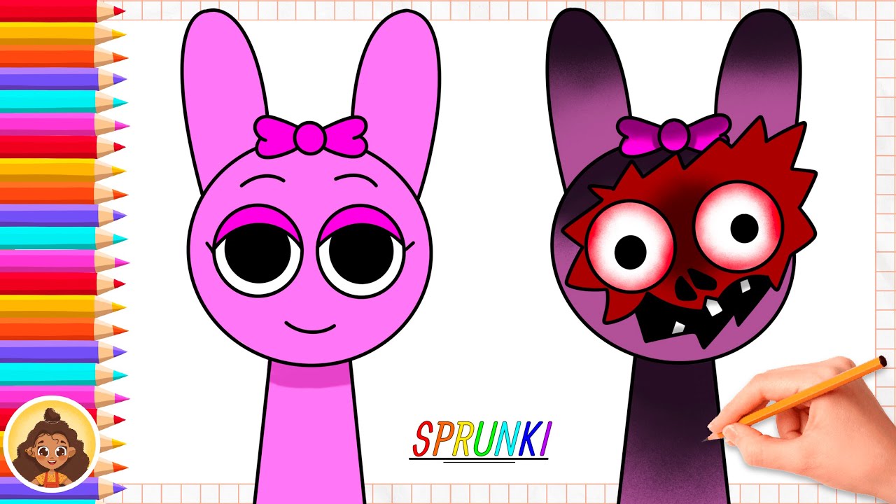 How to Draw Pinki & Pinki horror version | from Sprunki Increedibox ...