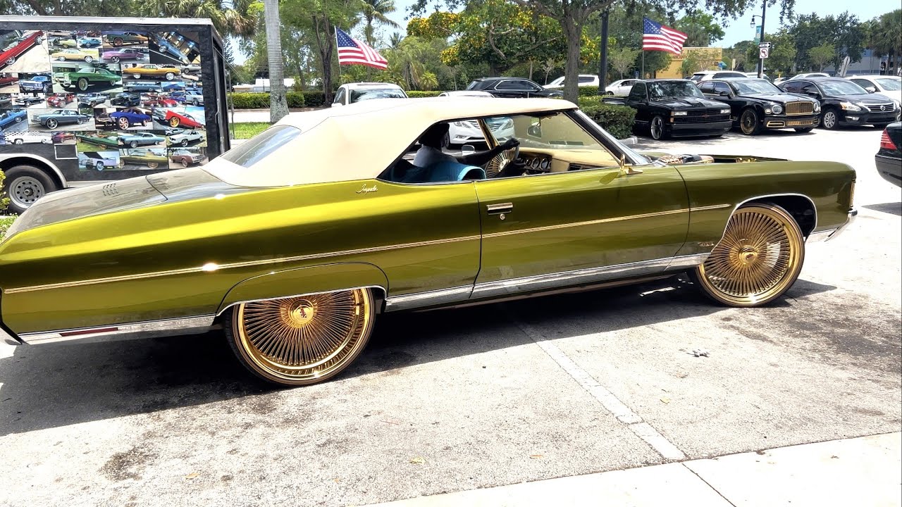 Nava's 71 Chevy on Gold 24's Daytons and A Cadillac on Chrome 24's ...