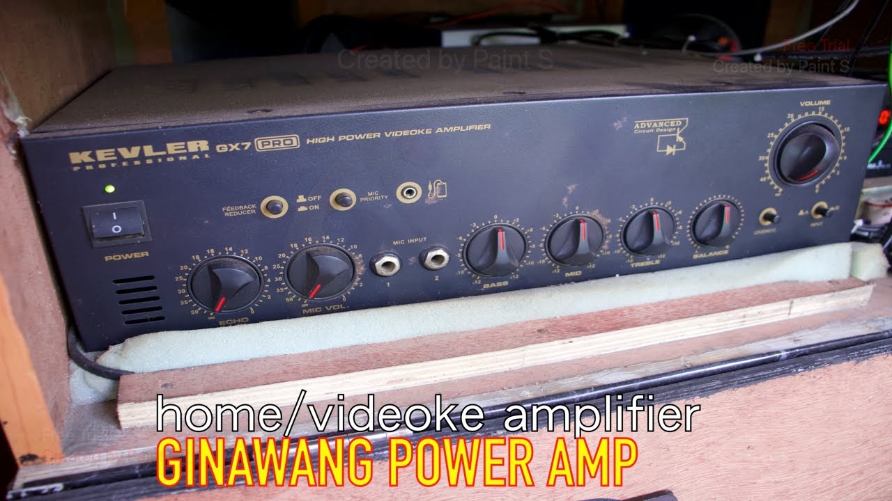 home/videoke amplifier ginawang power amp - YouTube