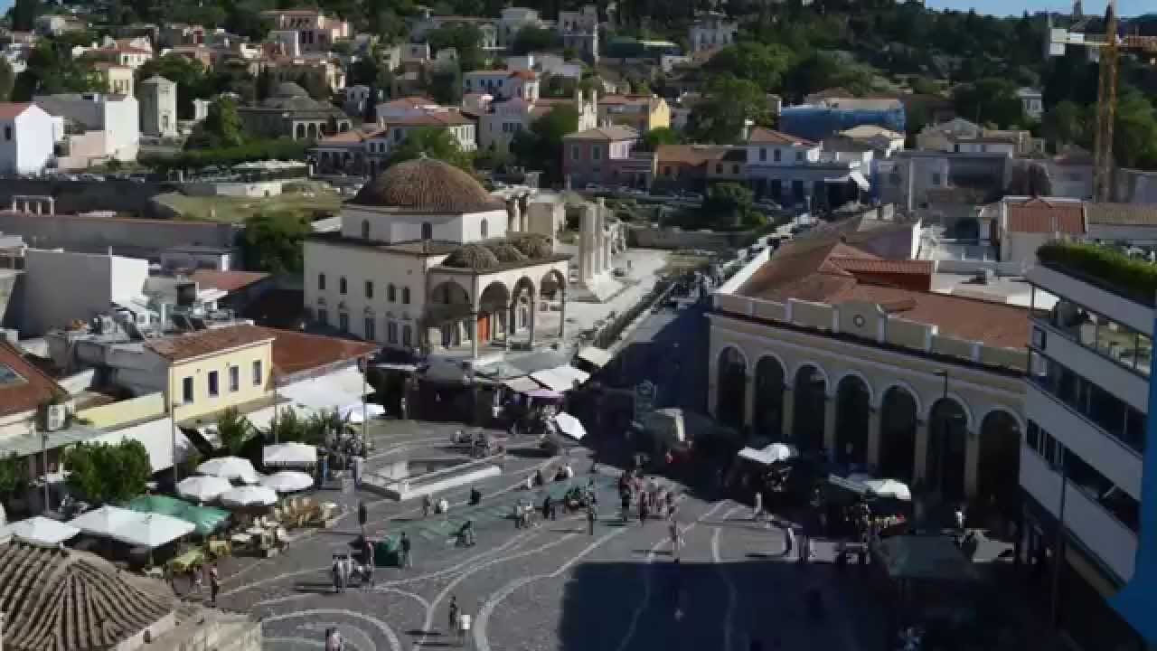 Monastiraki Square Athens Μοναστηρακι Πλατεια Αθηνα timelapse - YouTube