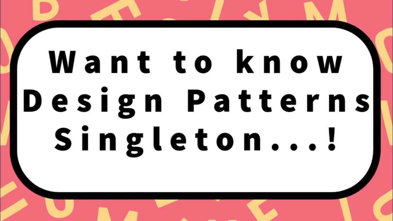 Mastering Design Patterns: Understanding the Fundamentals IN HINDI ...