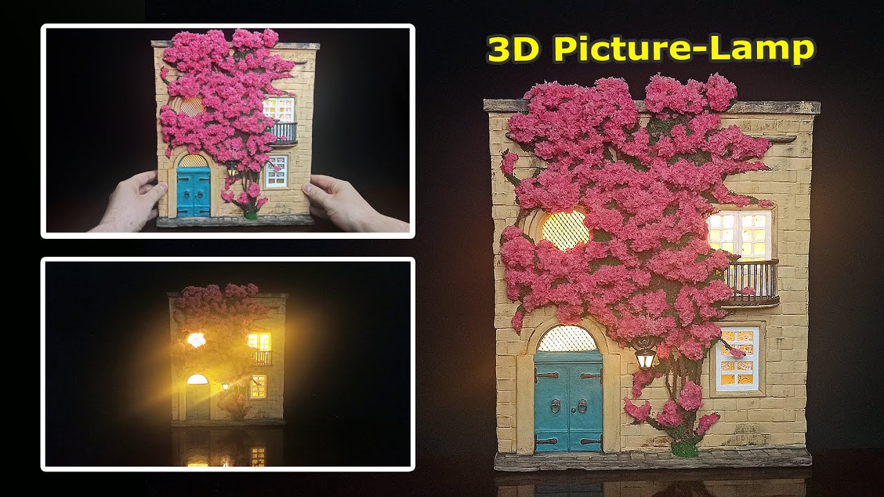 DIY 3D Picture with Cardboard and Foam | "Italian Courtyard" 3D Mural ...
