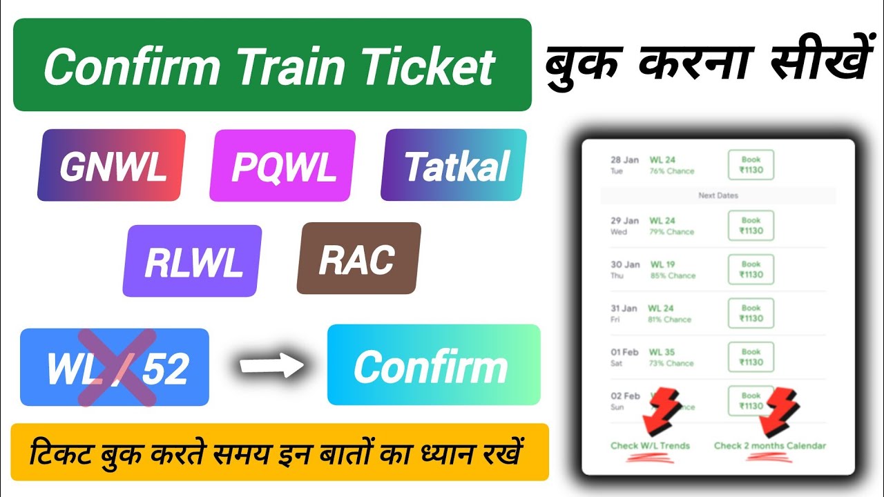 Confirm ticket book karna sikhe 2025 | Confirm ticket kaise book karen ...
