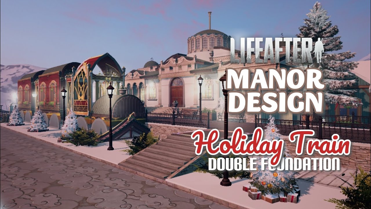 LifeAfter | Manor Design | Holiday Train 🚂| Double Manor | How To Build ...