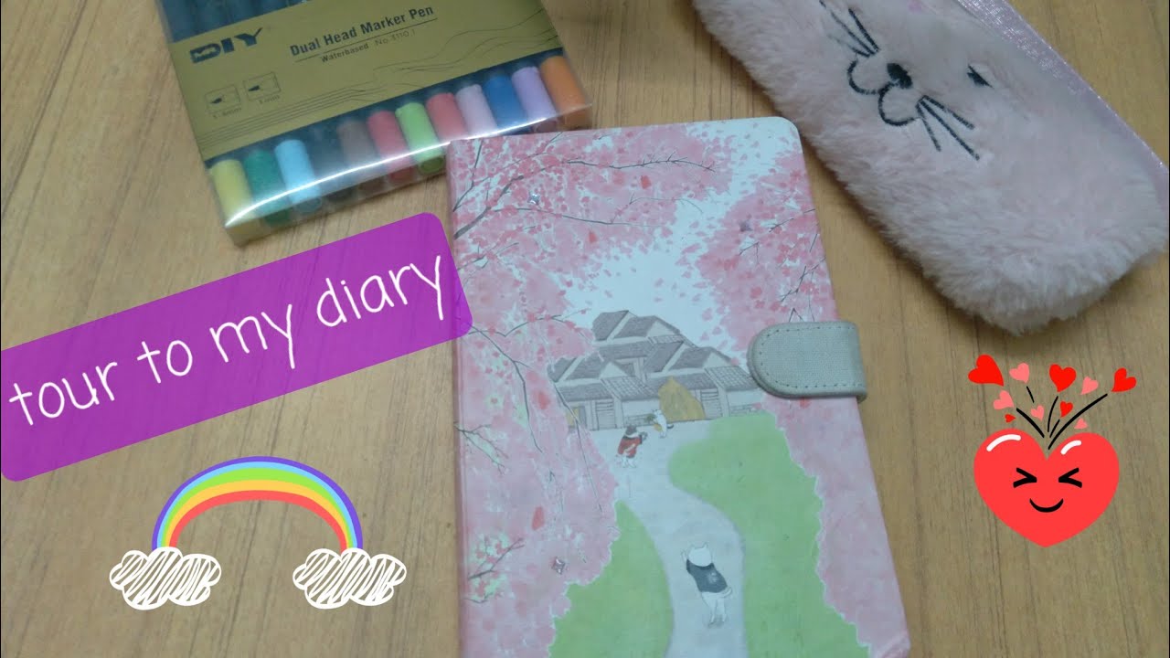 Tour to my diary/how to fill diary/diary decoration idea #diary #art ...
