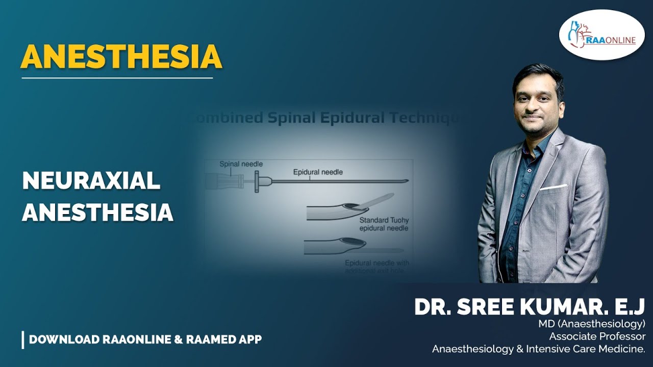 Anesthesia | Neuraxial Anesthesia | Raaonline - YouTube
