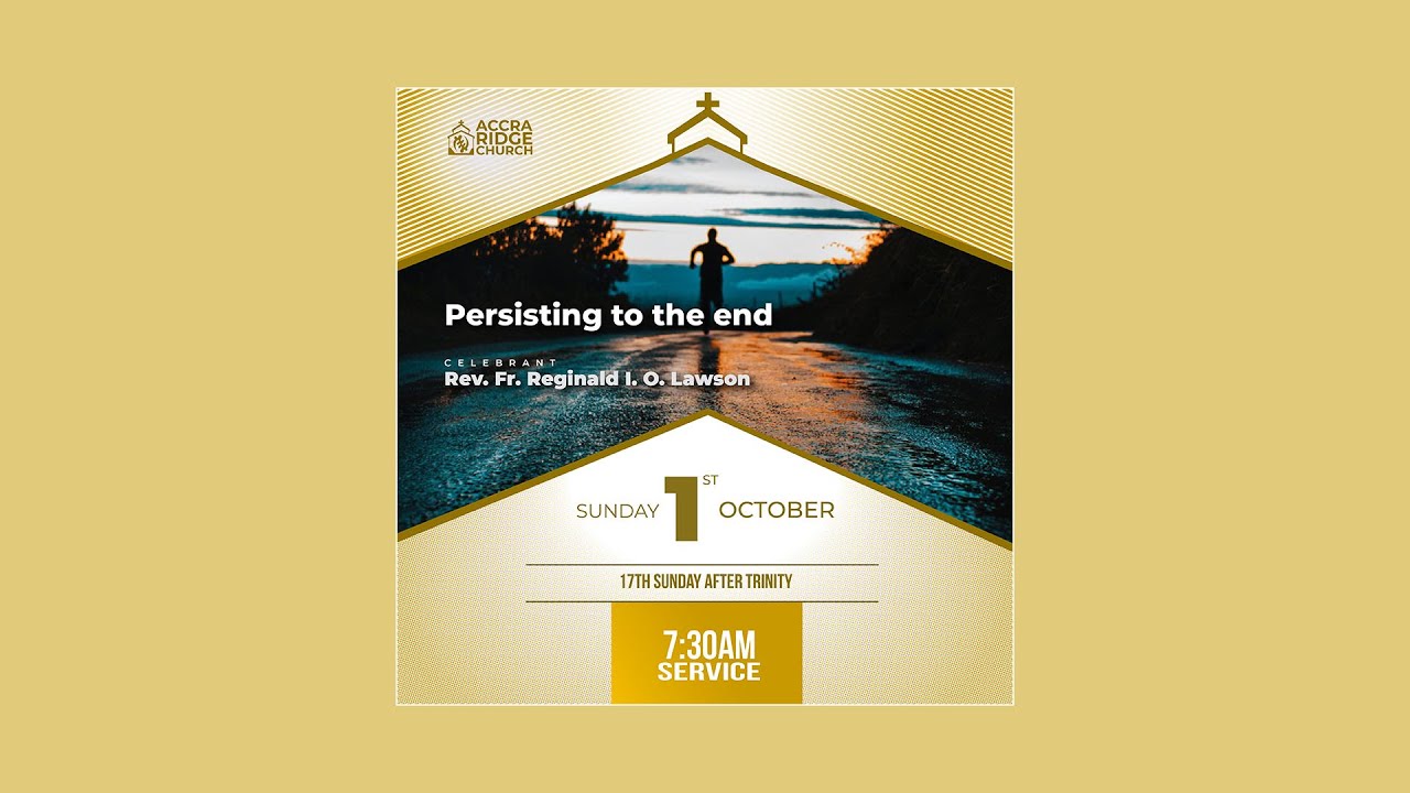 ARC 7:30am service 2023-10-1 “PERSISTING TO THE END” - YouTube