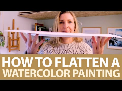 Best way to flatten watercolor paper - YouTube