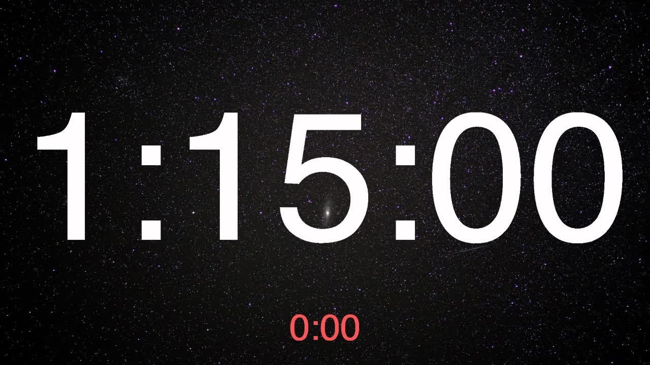 75 Minute (1 Hour 15 Minute) Timer (Outer Space) - YouTube