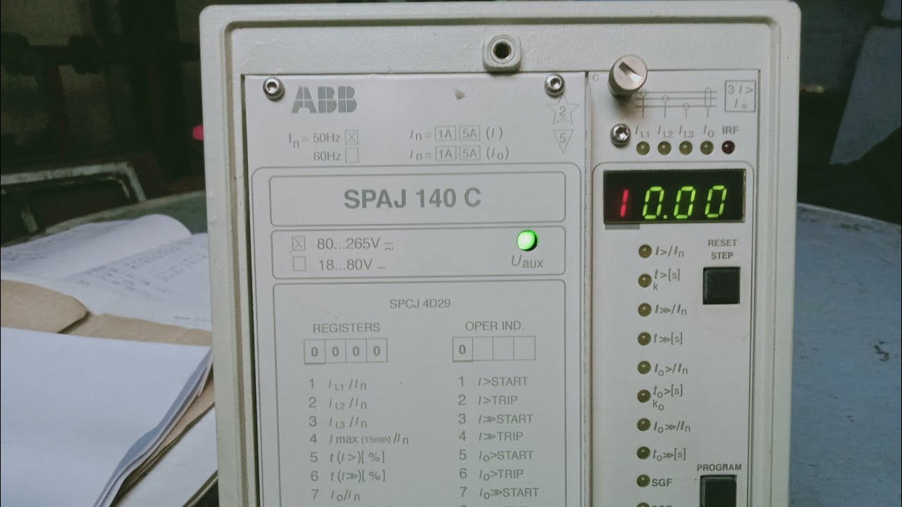 Setting protection SPAJ 140 C - YouTube