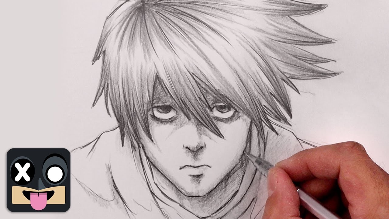 How To Draw L | Deathnote Step by Step Sketch Tutorial - YouTube