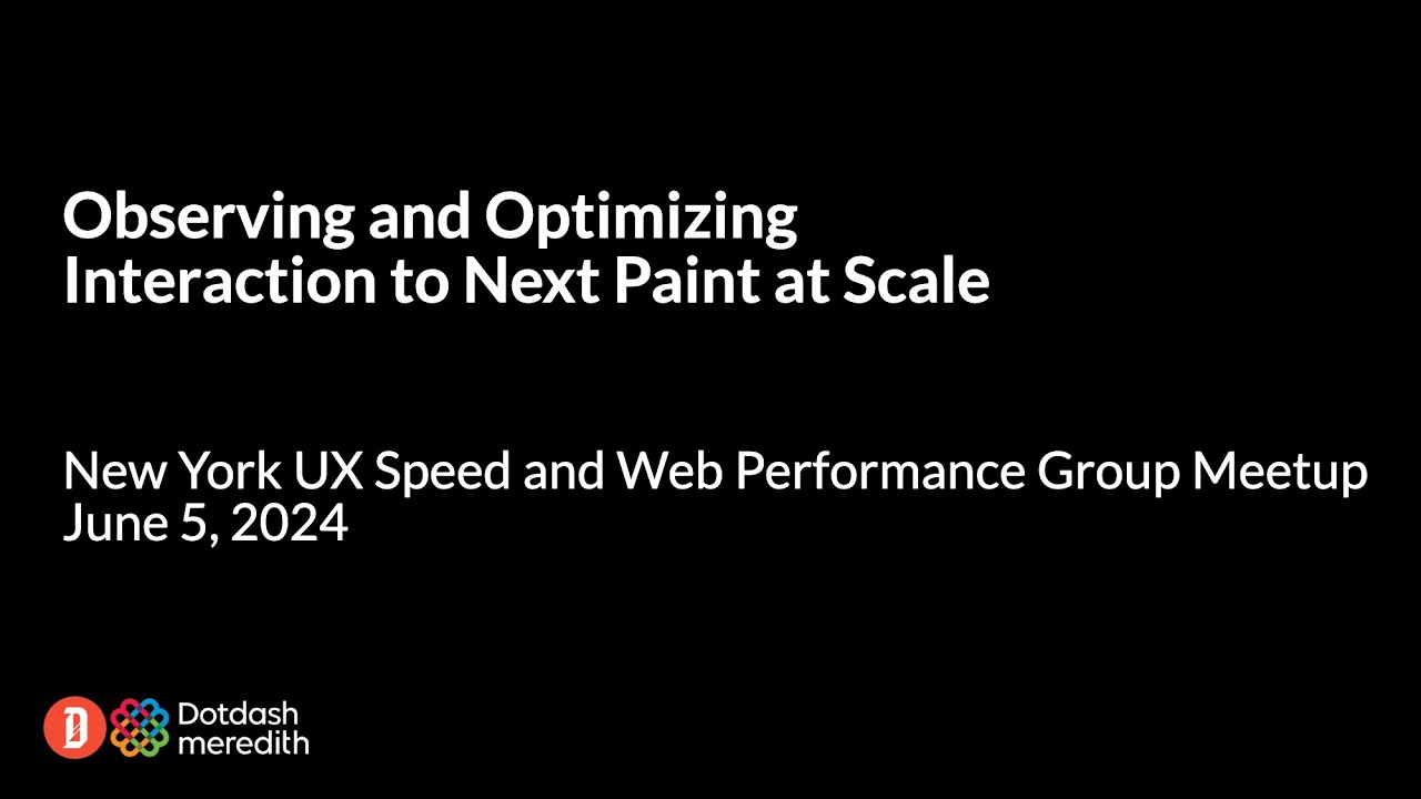 How Dotdash Meredith team approaches INP - YouTube