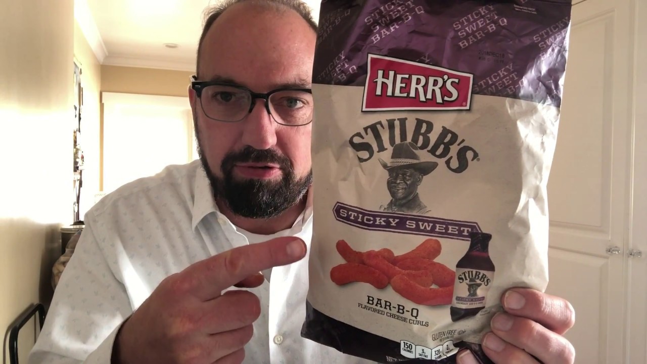 Herr's Stubb's BBQ Cheese Curls Review - YouTube
