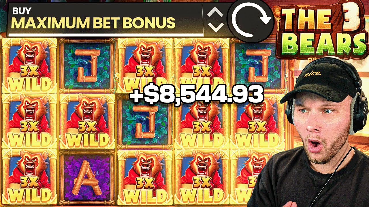 MAX BET BONUS on NEW 3 Bears slot PAYS OFF BIG TIME! (HUGE WIN!) - YouTube
