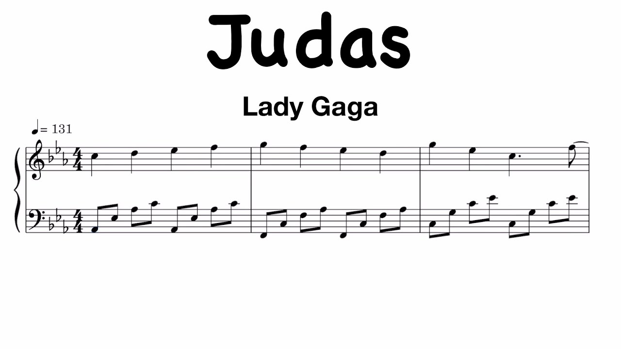 Lady Gaga – Judas Sheet Music - YouTube