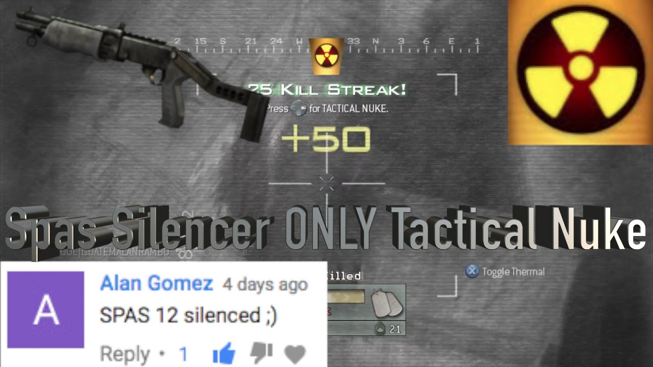 MW2- Spas-12 Silencer Nuke! (Challenge) - YouTube