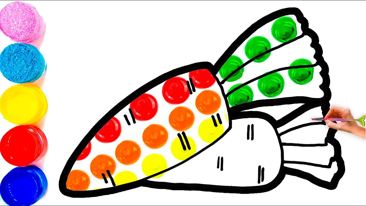 Bolalar uchun sabzi chizish|Drawing carrots for children|Рисование ...
