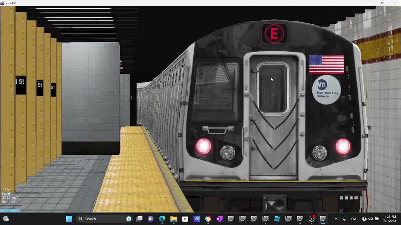 Openbve Gameplay Simulator IND New 2020 R160A Alstom E Train to Jamaica Center via 8th av-53 St ...