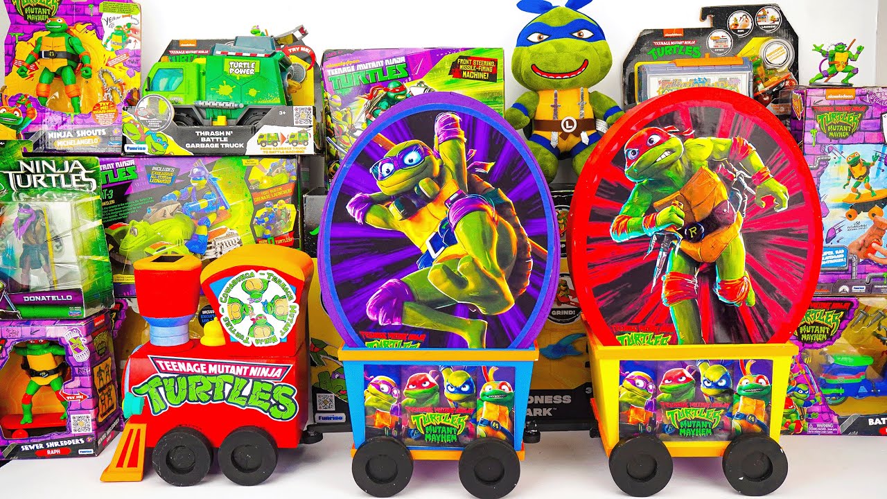Teenage Mutant Ninja Turtles Unboxing Review | TMNT Train, Raphael Egg ...