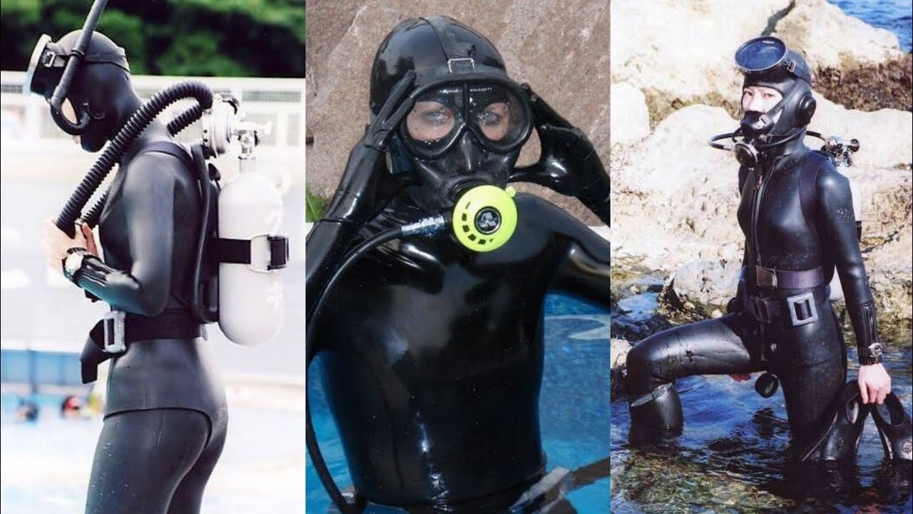 New invention of scientists latex full face gas masks and scuba diving ...