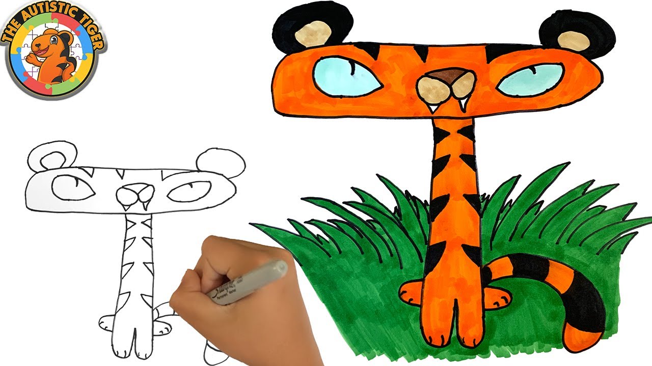 9yo Autistic Savant Draws - The Autistic Tiger - Tiger in the Jungle ...