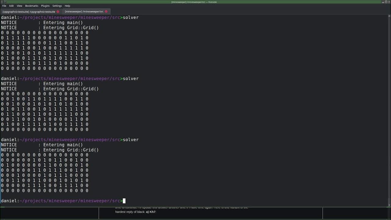 Designing a minesweeper solver in C++. - YouTube