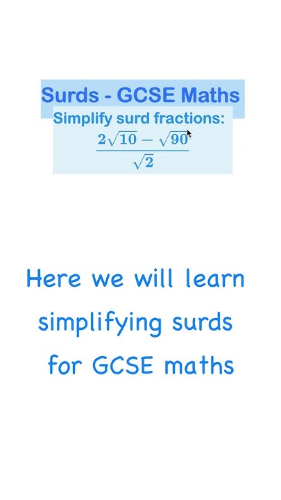 Simplify surd fractions（3）|GCSE Maths|maths trick - YouTube
