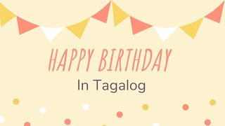 Happy Birthday In Philippine Language