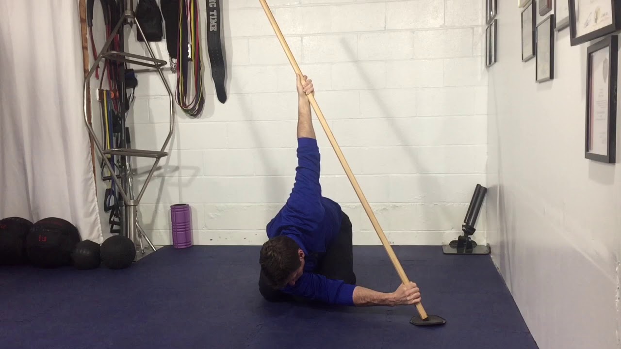 Tripod Sit Back Thoracic Rotation PAILs & RAILs with Dowel - YouTube