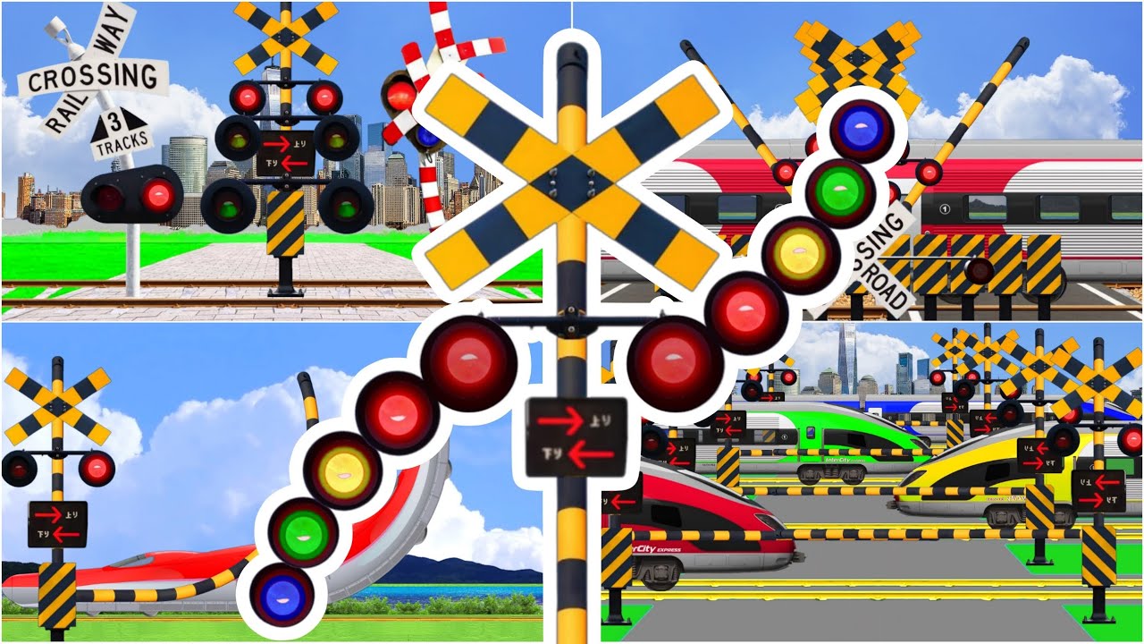 Railroad crossing animation fumikiri anime sign Train vidio 【踏切アニメ】踏切 ...