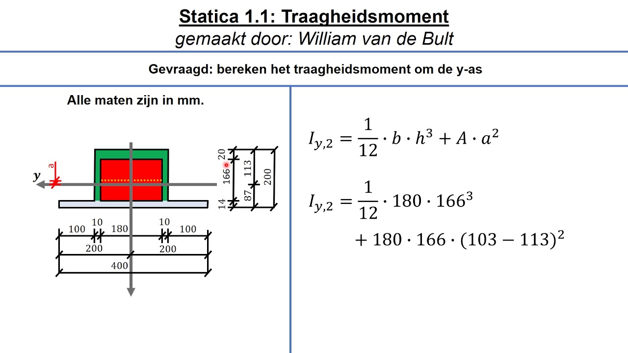 Statica 1.1 - les 6 - 1 - Traagheidsmoment - YouTube