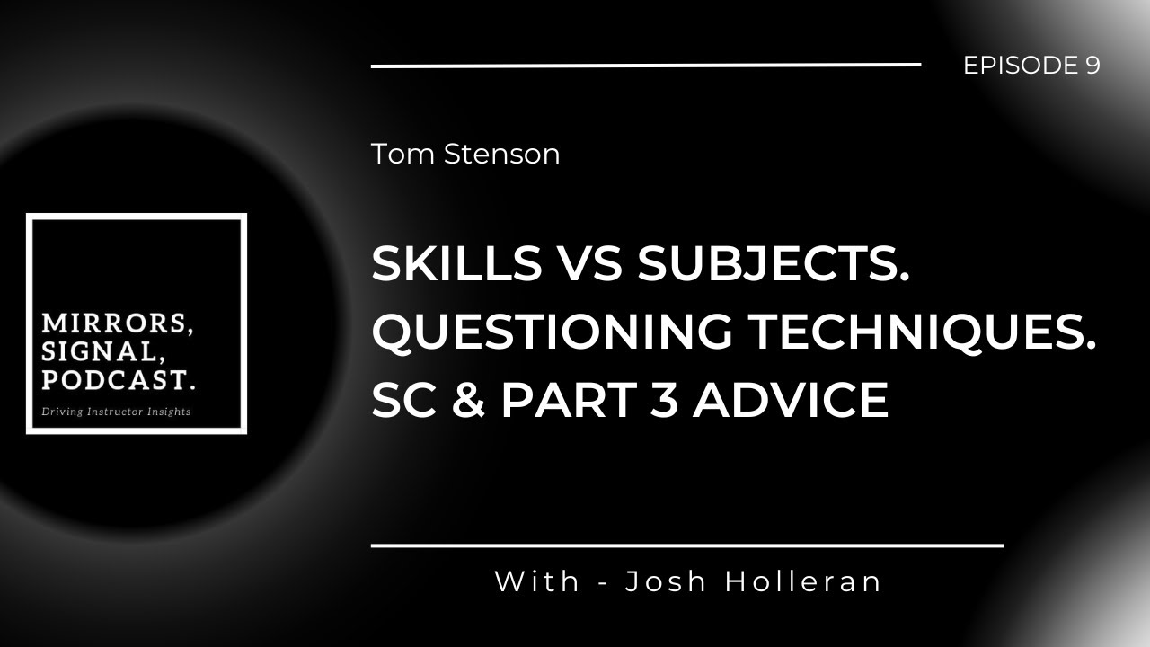 ORDIT-Trainer Tom Stenson - Driving Instructor Skills vs Subjects - YouTube