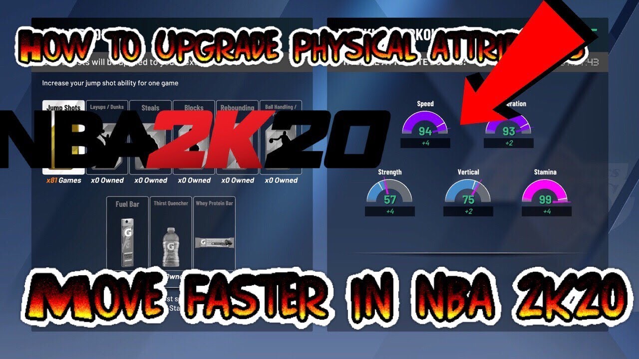 HOW TO BOOST SPEED AND ALL PHYSICAL ATTRIBUTES NBA 2K20! - YouTube