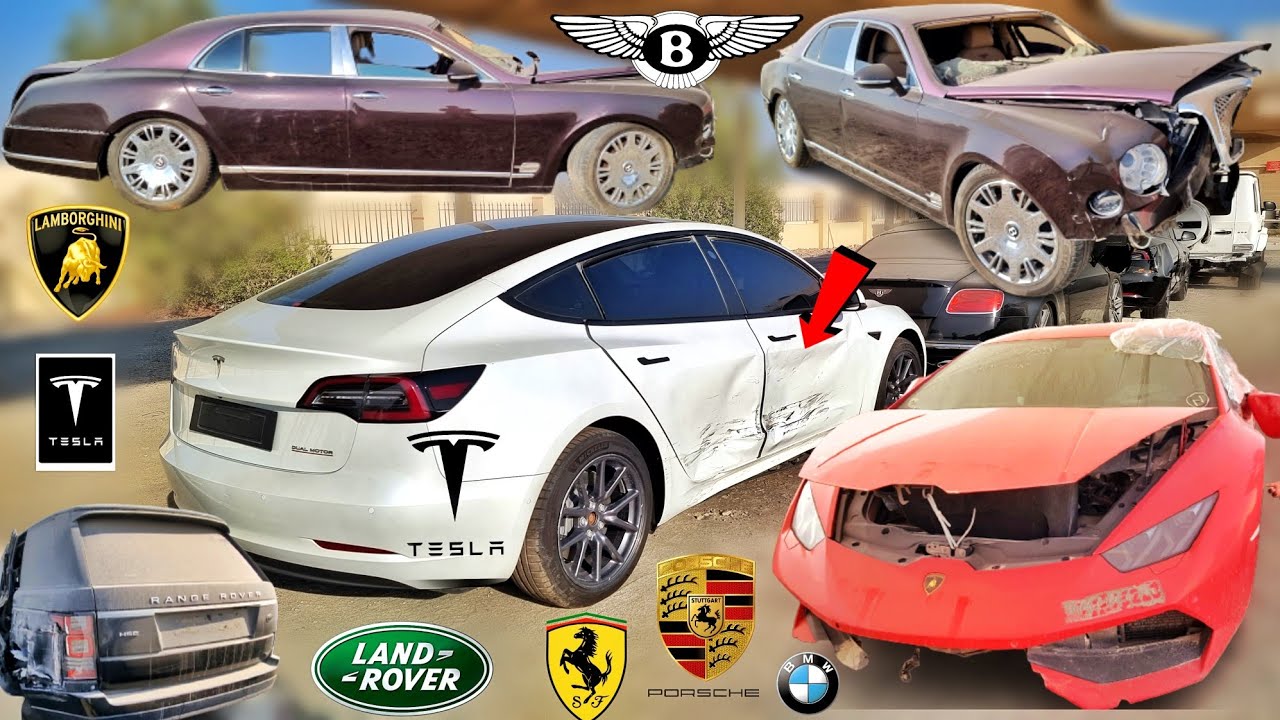 Buying Crashed Tesla From Copart Auction Dubai - YouTube