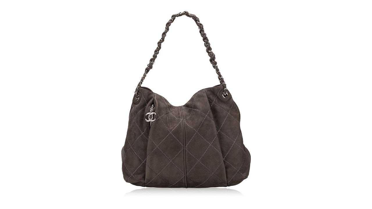 Chanel Suede Ultimate Stitch Hobo Grey - YouTube